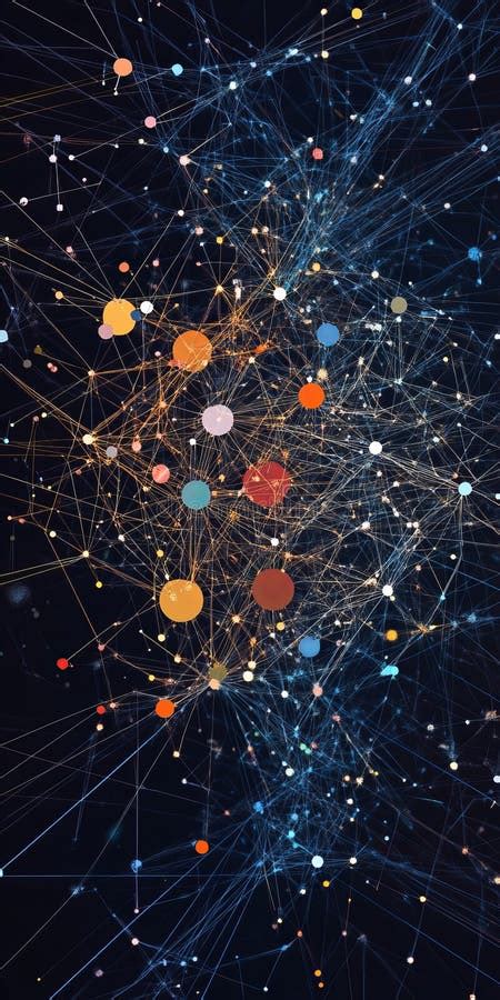 Abstract Conceptual Illustration Of Iot Network Topology Connections