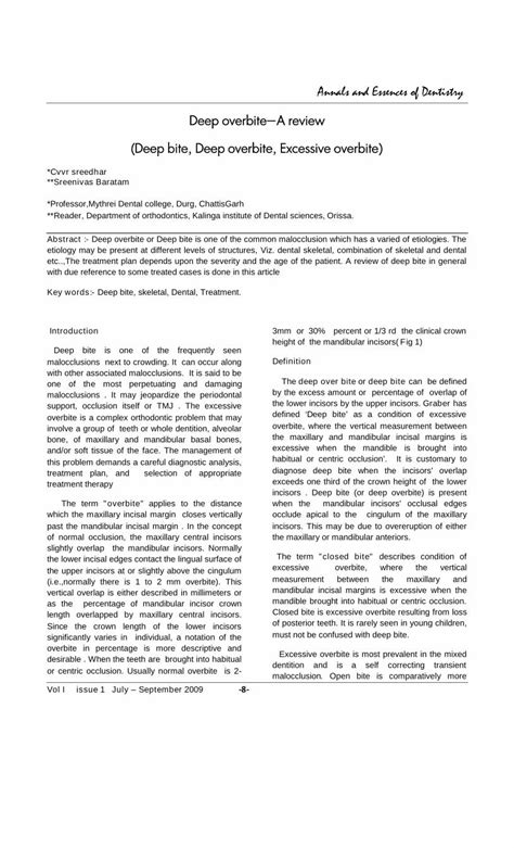 Pdf Deep Overbite—a Review Dokumen Tips
