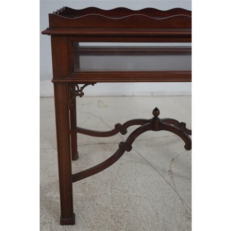 Chippendale Style Beveled Glass Top Vitrine Display Table Chairish