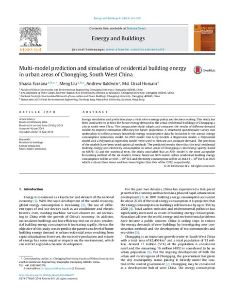 Pdf Multi Model Prediction And Simulation Of Residential Building