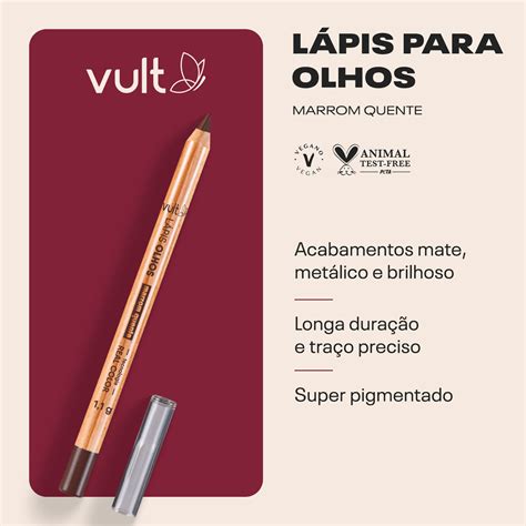 Lápis De Olho Vult Longa Duração Marrom Quente 11g Extrafarma