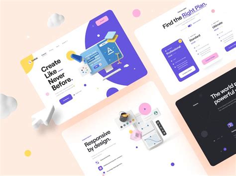 Collab Landing Page Kit Landing Page Collab Ui Design Inspiration