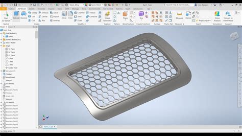 inventor 2020 tutorial 115 3d surface project surface and modeling