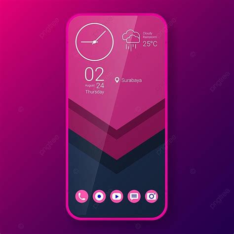 Paper Texture Home Screen Realistic Smartphone User Interface Template Download On Pngtree