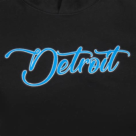 Detroit Lions Script Hoody Vintage Detroit Collection