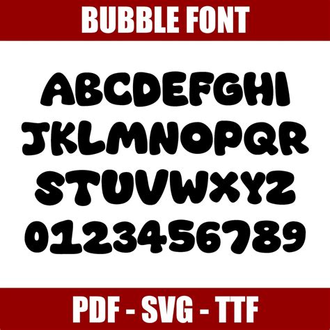 Bubble Font Groovy Font Bubble Script Font Bubble Letters Svg Retro Bubble Font Bubble