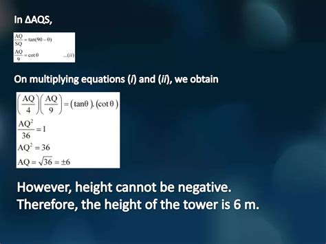 Maths Ppt On Some Applications Of Trignometry Pptx Physics Science