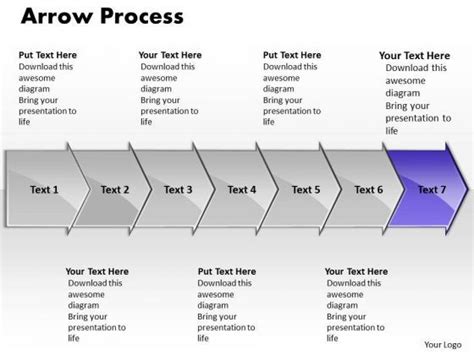 Editable Ppt Arrow Process 7 Power Point Stage Business Plan PowerPoint 8 Image