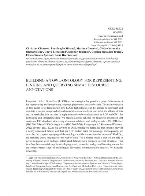 Pdf Building An Owl Ontology For Representing Linking And Querying