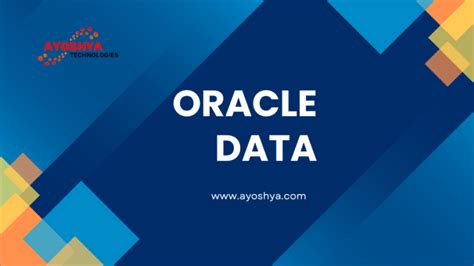 Oracle Data Unraveling The Power Of Oracle In Data Management SAP Oracle Partner And