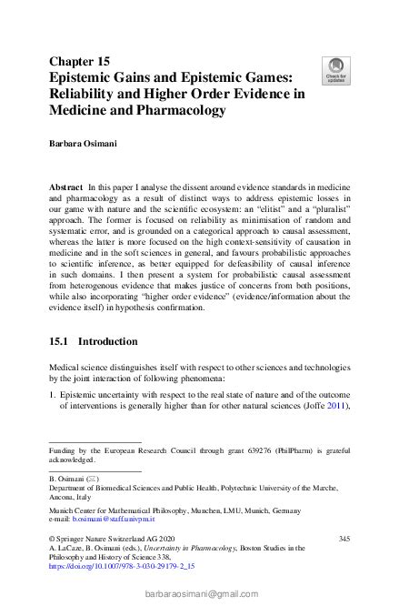 Pdf Chapter 15 Epistemic Gains And Epistemic Games