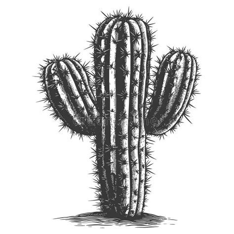Tekening Van Saguaro Cactus