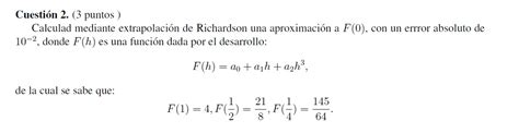 calculus help in this exercise about richardson extrapolation