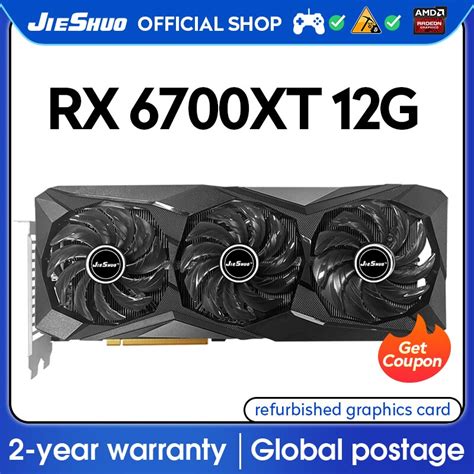 Jieshuo Amd Rx 6700xt 12gb Placa Gr Fica Tr S Fangaming Gddr6 2560 Gpu 192 Bits 