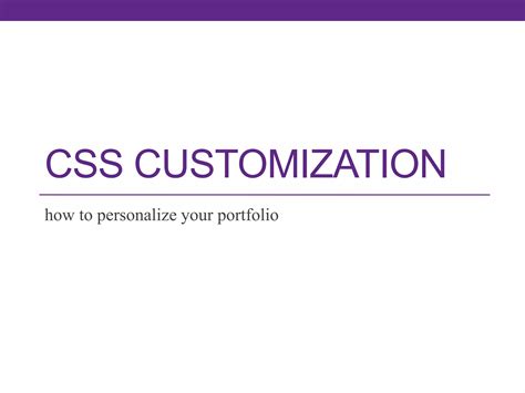 Css Customization Ppt