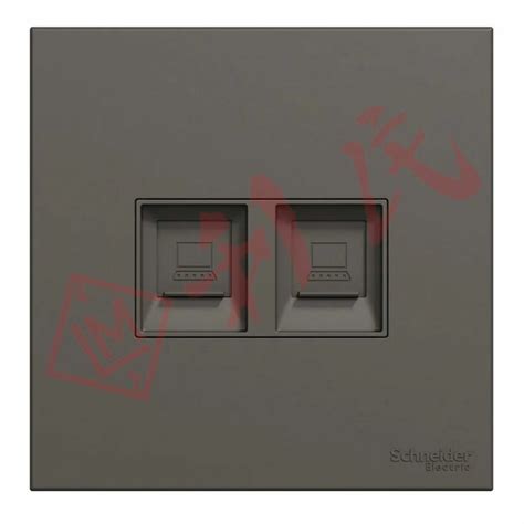 2 Gang Rj45 Data Socket Cat 6 Keystone On Shuttered W