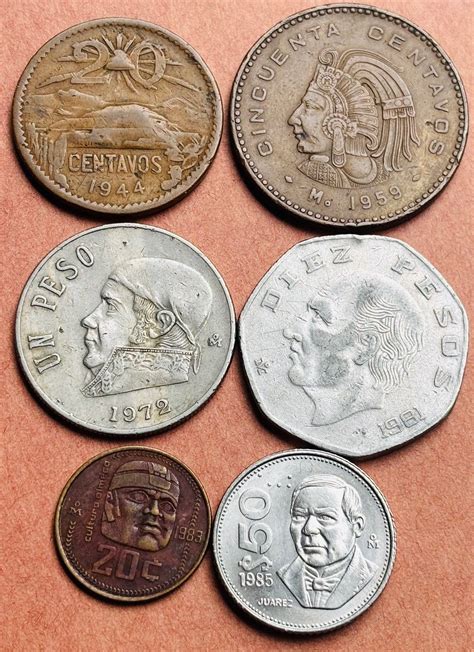 Mexican Type Set Six Coins For Sale Buy Now Online Item 887223
