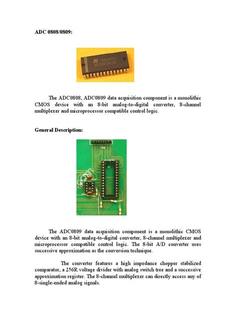 adc 0808 and 0809 electronic engineering electrical engineering