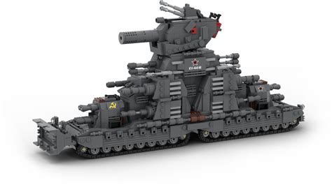 Советские военные танковые строительные блоки Super Heavy Tank Building 1580 Kv44m серый