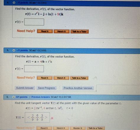 Solved Find The Derivative R T Of The Vector Function Chegg