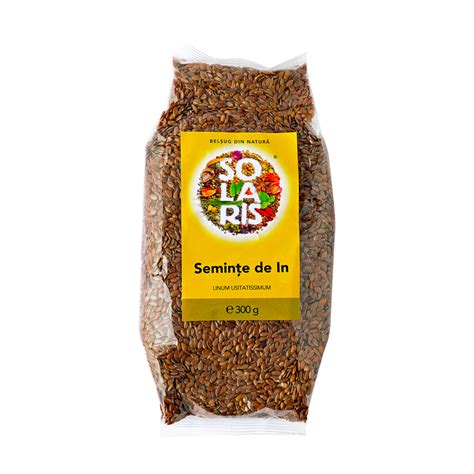 Seminte De In 300 G Solaris Farmacia Tei Online