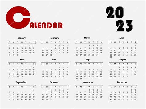 Календарь 2023 года в минималистском стиле этот календарь на 12 месяцев ...