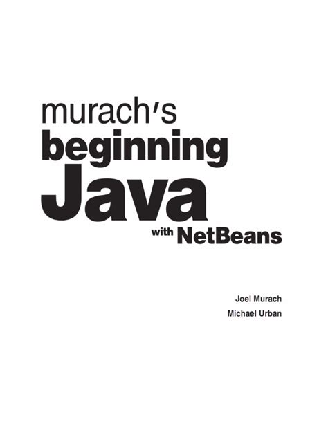 joel murach michael urban murach s beginning java with netbeans
