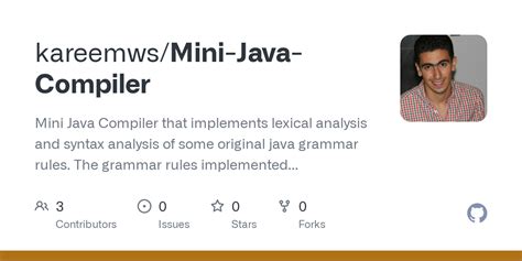 Github Kareemws Mini Java Compiler Mini Java Compiler That Implements Lexical Analysis And