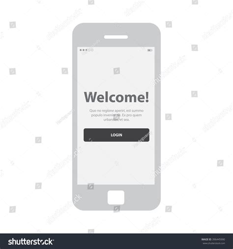 Mobile Wireframe App Ui Kit Welcome 스톡 벡터로열티 프리 396445990 Shutterstock