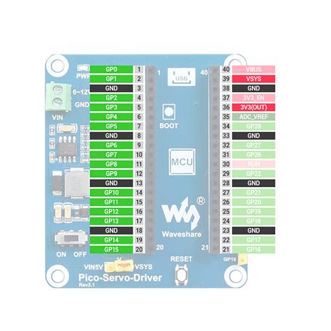 Hat Pico Servo Driver Para Pico W Microbot México
