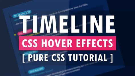 Pure CSS Timeline Design With Cool Hover Effects Create A Verticle Timeline Using Html And CSS
