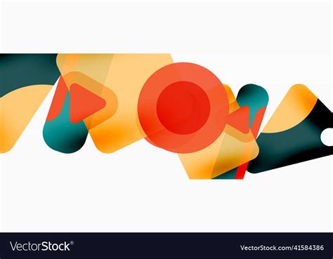 Primitive Geometric Shapes Line Triangle Vector Image