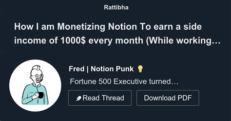 how i am monetizing notion to earn a side income of 1000 every month