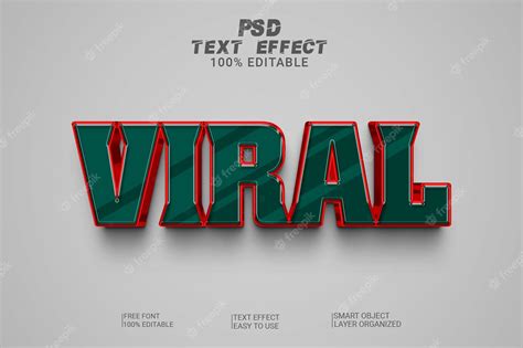 premium psd viral 3d psd text effect