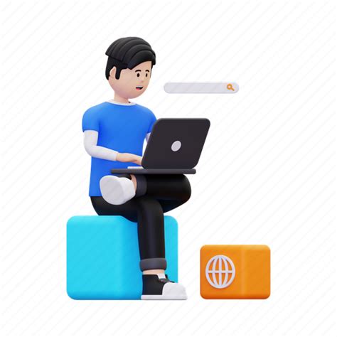Browsing Searching Search Find Web Surfing Search Bar Online Search 3d Illustration