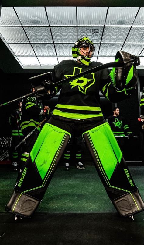 Jake Oettinger Stars Hockey Hockey Goalie Gear Dallas Stars Hockey