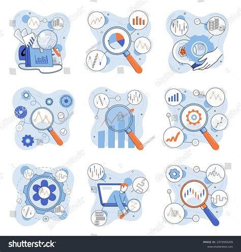 Data Analysis Vector Illustration Profit Analysis Stock Vector Royalty