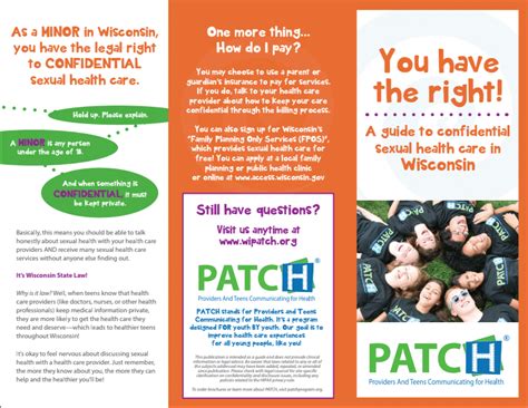 Brochures You Have The Right A Guide To Confidential Sexual Health