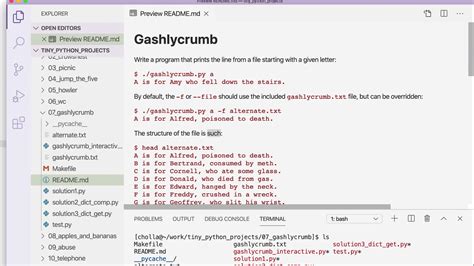 Tiny Python Projects Ch 7 Pt 1 Gashlycrumb Intro Youtube