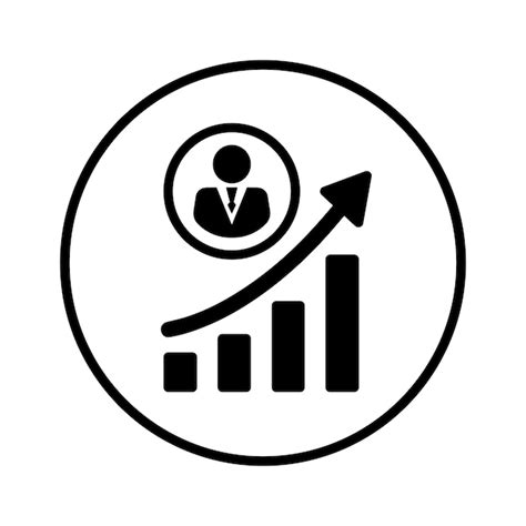 Premium Vector Analytics Career Growth Icon Black Vector Graphics