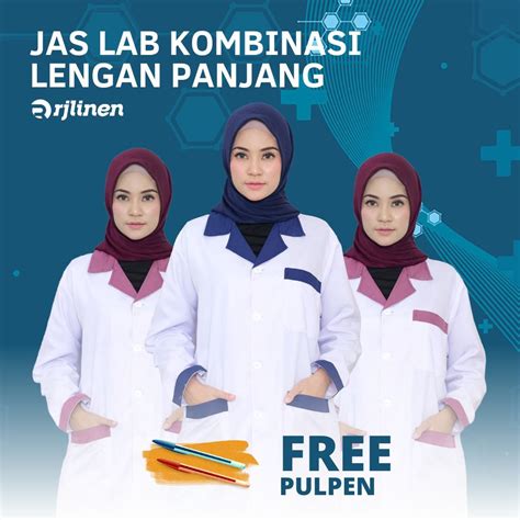 jual jas lab jas lab kombinasi lengan panjang jas laboratorium