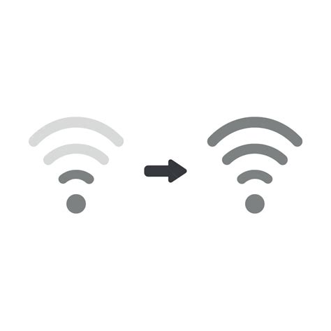 Wireless Signal Vector Icons Depicting Low And High Wifi Strength Vector Work Technology
