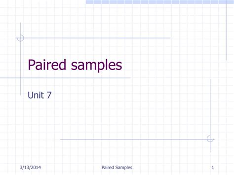 Ppt Paired Samples Powerpoint Presentation Free Download Id471777