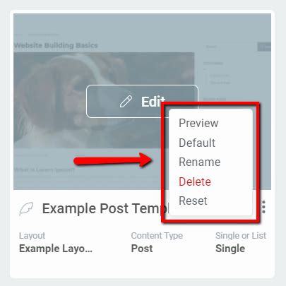 Setting A New Template As The Default Template Thrive Themes