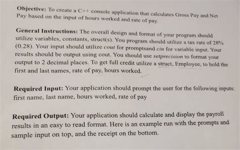 solved objective to create a c console application that