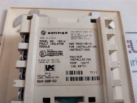 Notifier Iso X Fault Isolator Module Aeliya Marine