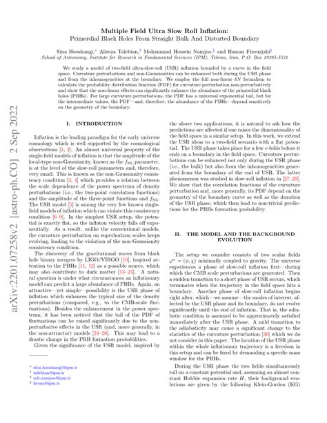 Pdf Multiple Field Ultra Slow Roll Inflation Primordial Black Holes From Straight Bulk And