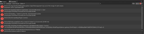 My Unity Build Keeps Failing First Time Running Into This Problem