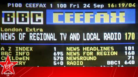 Celebrating Ceefax Which Launched On This Day In 1974 Virgin Radio Uk