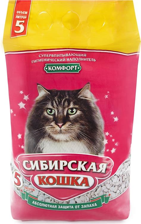 Купить Наполнитель Сибирская Кошка Комфорт впитывающий 5 л в Алматы Магазин на Kaspi Kz